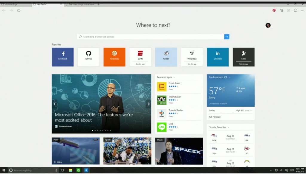 Microsoft edge demo Image | What Is Microsoft Edge?