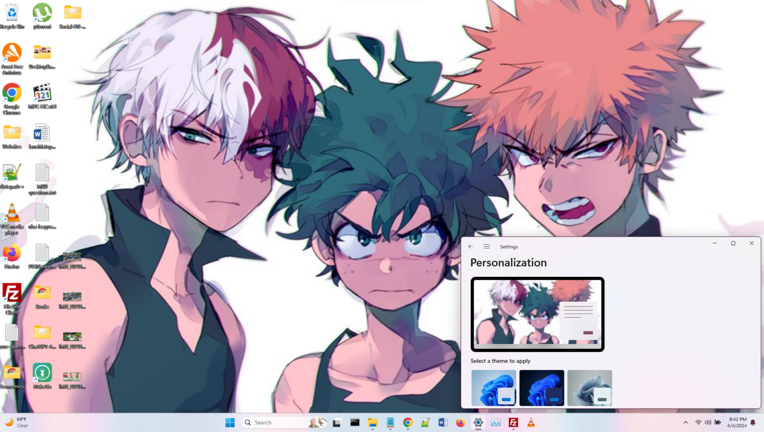 My Hero Academia Theme Pack for PC - Windows Mode