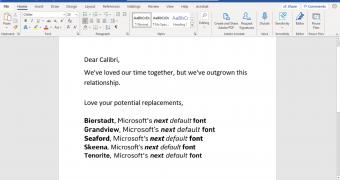 Calibri Will No Longer Be the Default Microsoft Office Font - Windows Mode