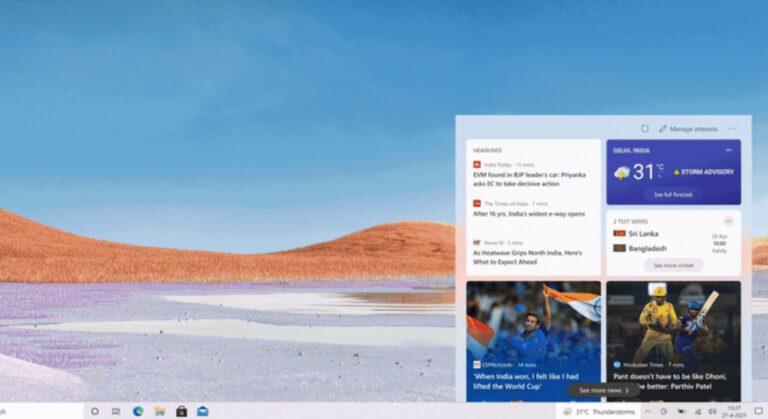 Microsoft brings the new windows 10 taskbar widget to production ...