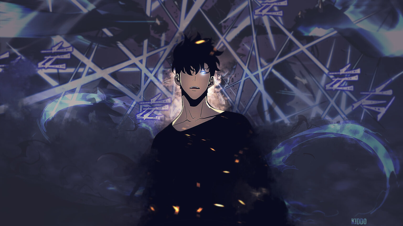 Mystical anime character in dark realm wallpaper Image | Solo Leveling ...