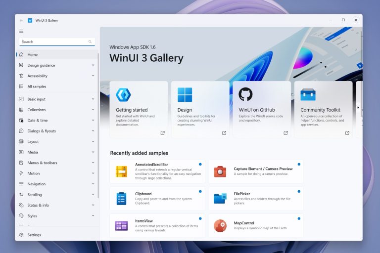WinUI Gallery for Windows - Setup, Features & Tips - Windows Mode